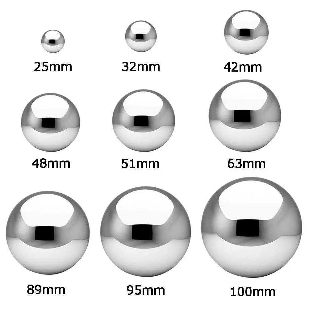 25mm~100mm 201 Steel Hollow Ball Decoration High Gloss Glitter Sphere ...