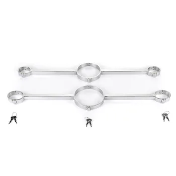 Screw Lock Stainless Steel Bondage Yoke Pillory Handcuffs Shackles ...