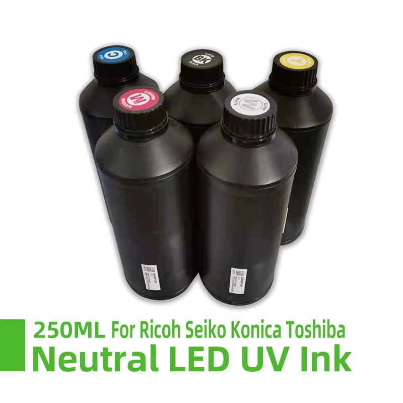 Nuevo 250ML Neutral tinta UV LED UV curado de tinta para Ricoh G5 G6 Seiko Konica Toshiba ...