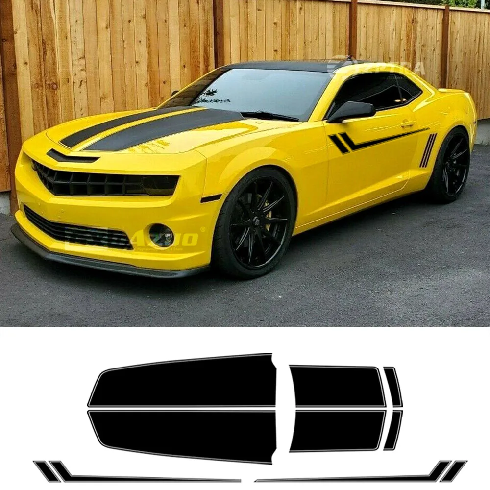 Camaro 2022 Yellow With Black Stripes