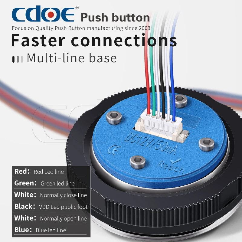 ROHS RGB Tri-color 35mm Sos Elevator Push Button Switch, 59% OFF