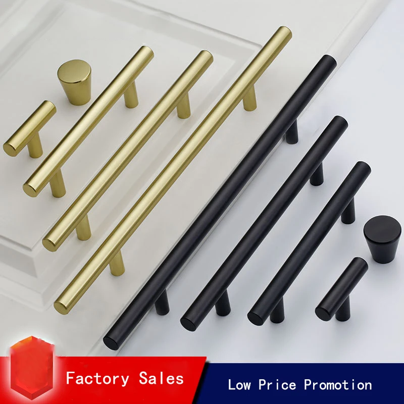 American-Style-Cabinet-Black-Long-Handle-Simple-Aluminum-Alloy-Modern ...