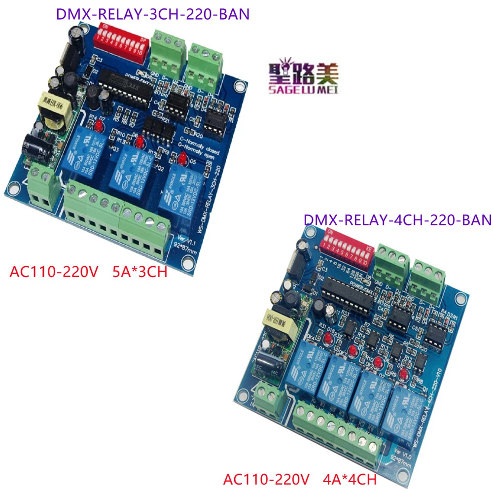 New High Quality Dmx512 Relays 3ch*5a 4ch*4a Input Use For Dmx-relay-3 ...