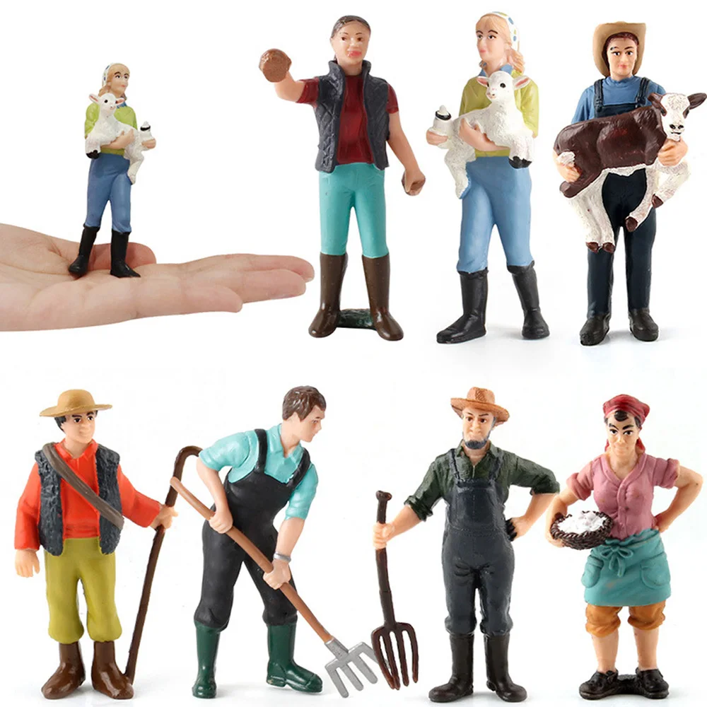 New-1-25-Scale-Farm-Human-Figure-Worker-Farmer-Action-Figure-PVC-People ...