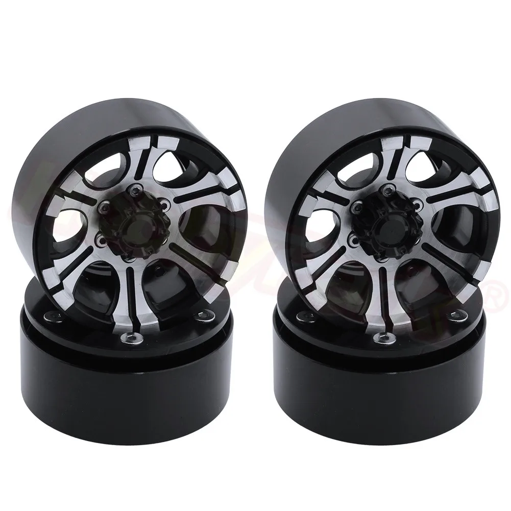 Llantas de rueda Beadlock de aluminio, buje hexagonal de 12mm para RC Rock Crawler Car Traxxas ...