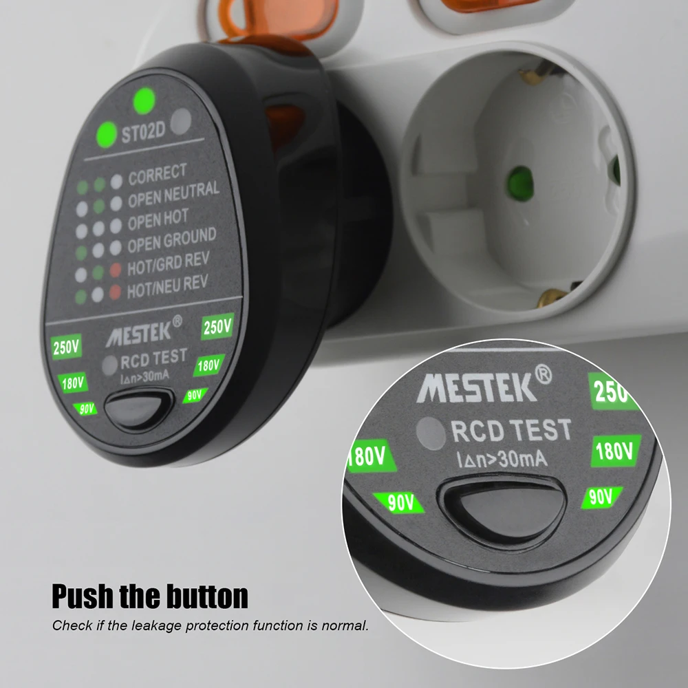 Mestek Advanced Rcd Electric Socket Tester Testing Circuit Polarity ...