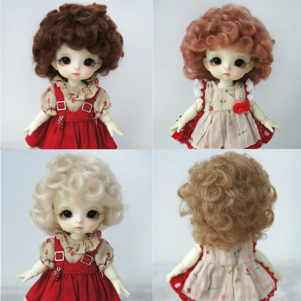 BJD/SD 1/6 1/8 용 인형 가발, OB11 용 인형 헤어, JD574 선택 가능, 4 가지 색상 가발|null| - AliExpress