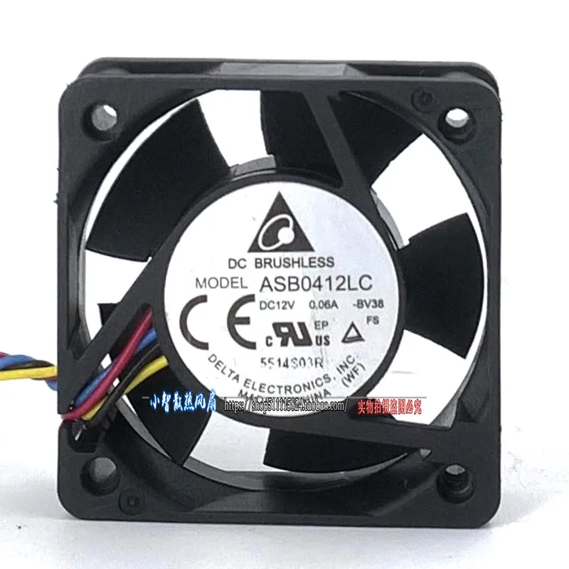 original ASB0412LC 4cm 4012 12V 0.06A four-wire pwm switch router mute ...