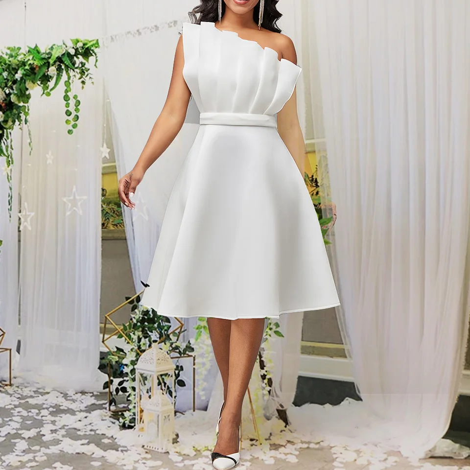 White Wedding Cocktail Dress