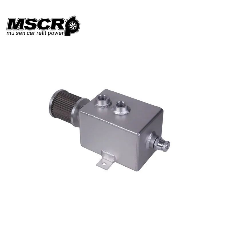 2L Aluminum oil catch can with breather & drain tap 2LT baffled Square ...