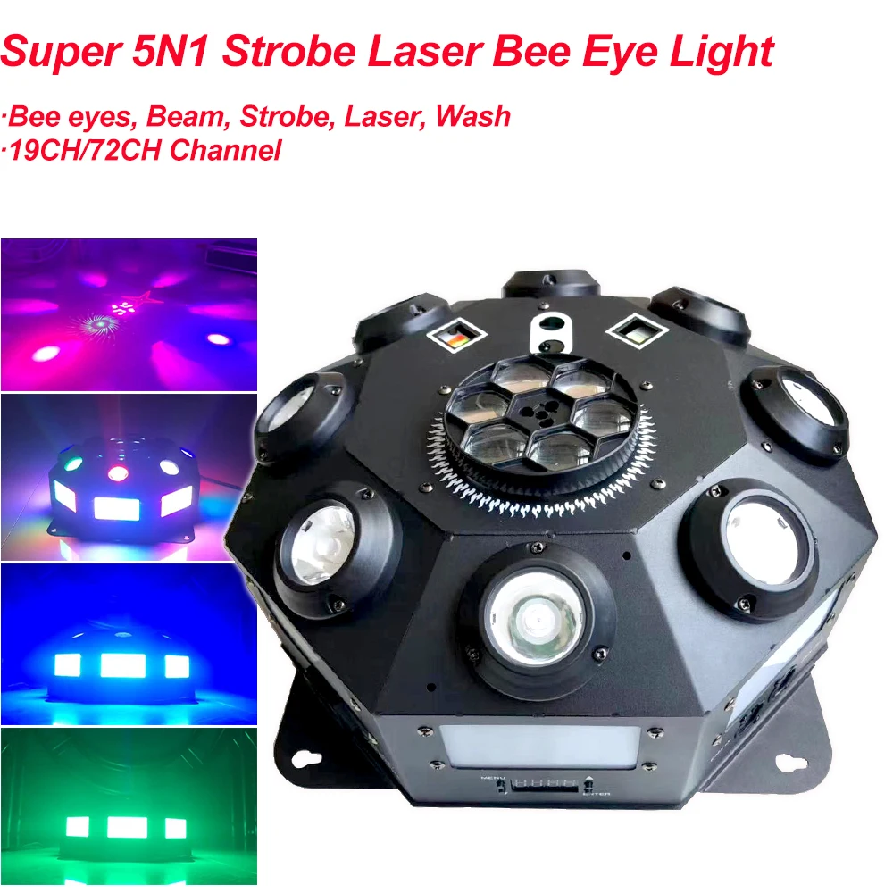 Luz estroboscópica super 5n1, aparelho com laser de abelha, luz ocular ...