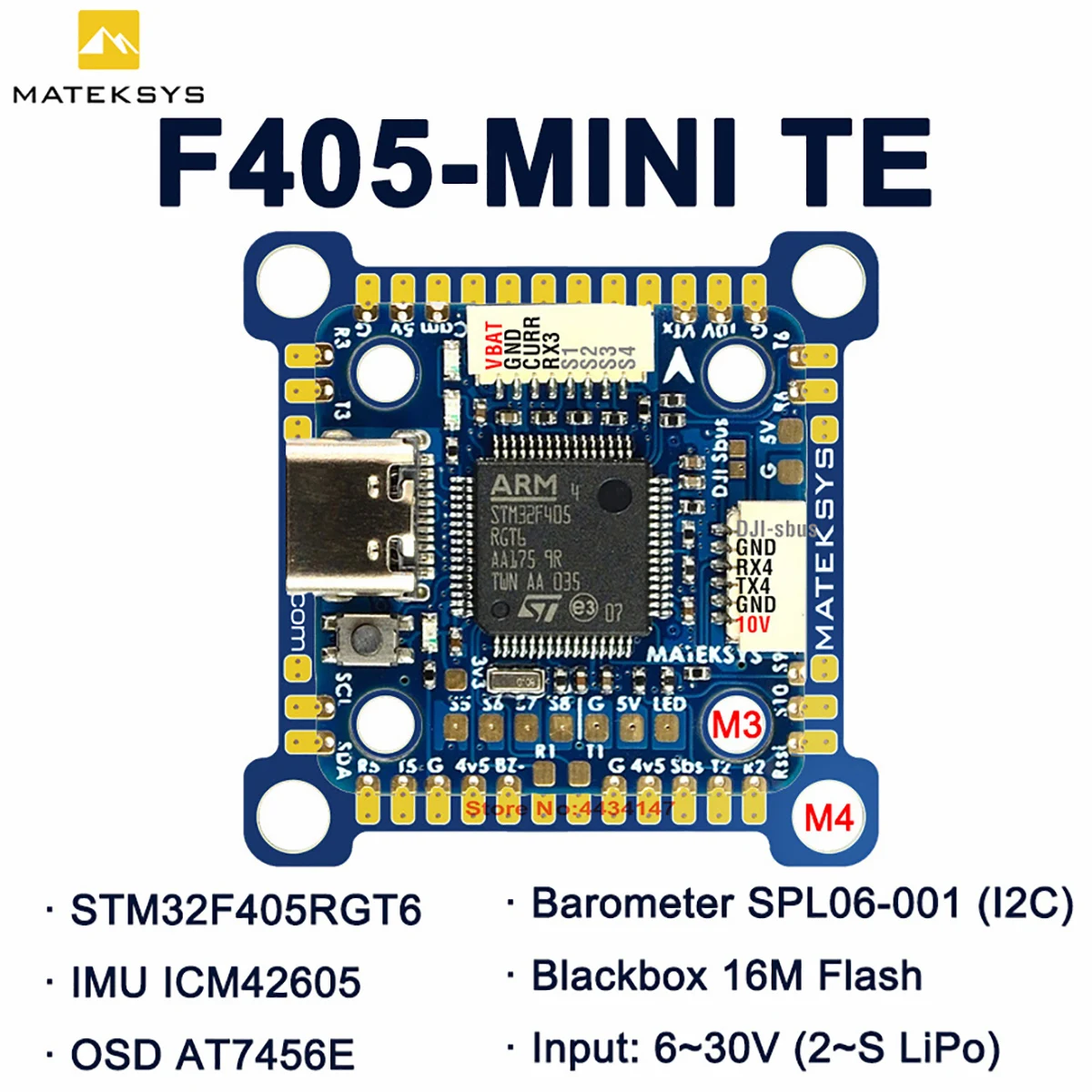 Matek System F405-MINI TE Flight Controller Built-in STM32F405RGT6 ...