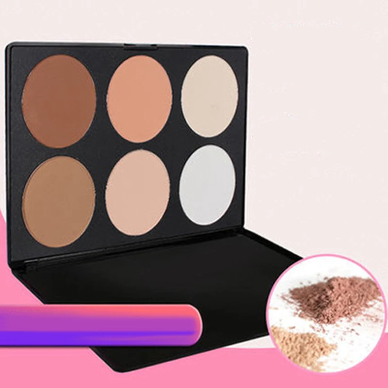 6-Colors-Matte-Face-Powder-Foundation-Blusher-Eyeshadow-Contour-Makeup ...