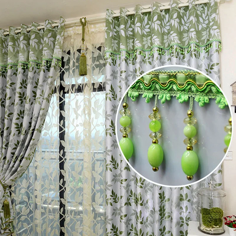 1M Crystal Pendant Beaded Lace Trim Tassel Fringe DIY Stage Home ...