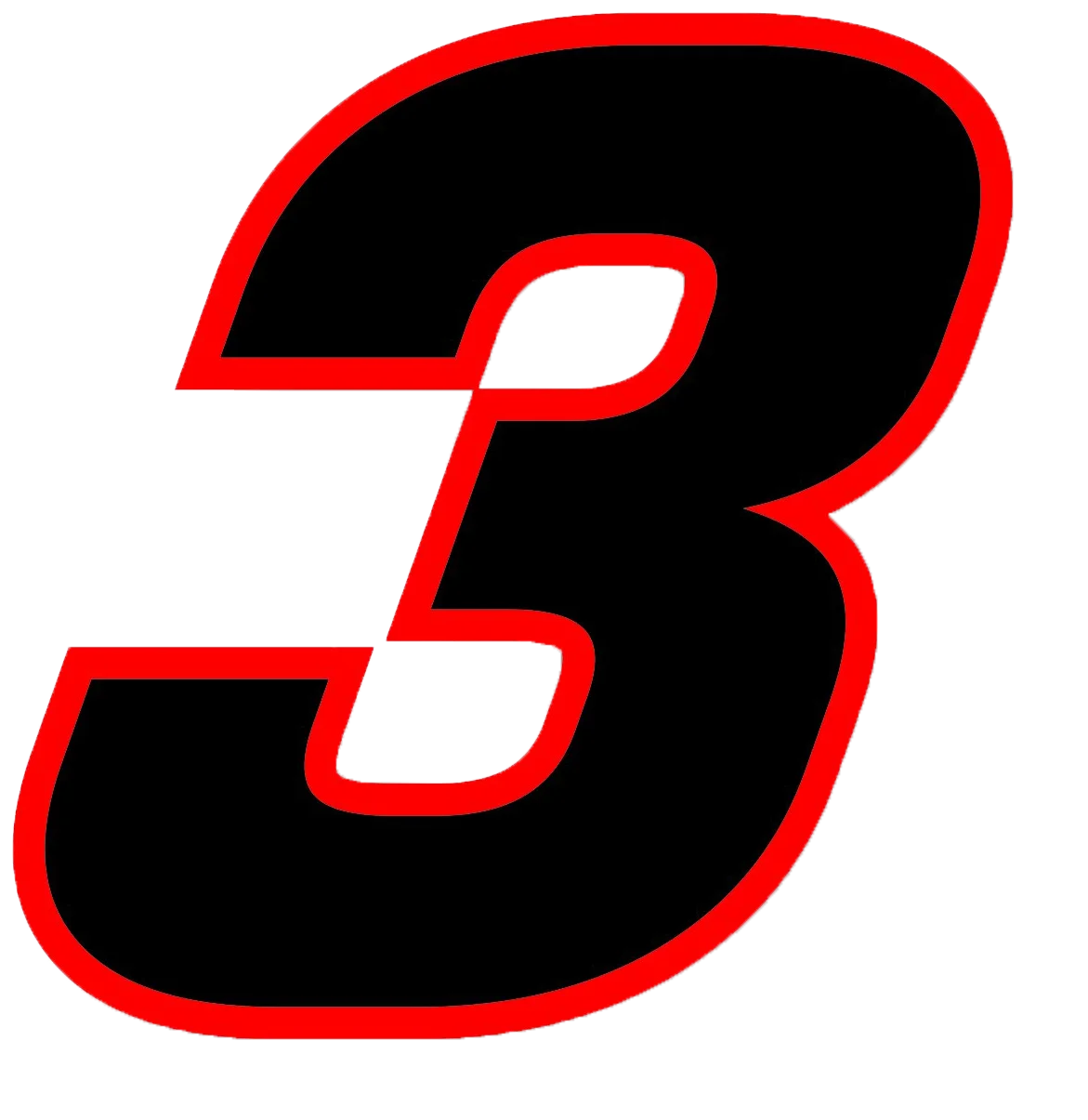 Number Three Outline