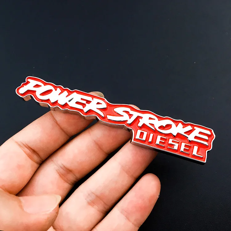 3D Metal Power Stroke V8 Emblem Sticker Car Trunk Badge Grille Decal ...