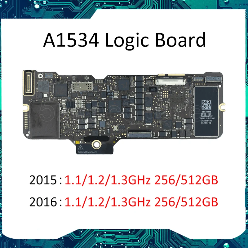 2015 2016 A1534 Logic Board For Macbook Retina 12“ Motherboard A1534 1 ...