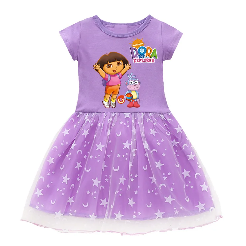 2021-New-Summer-Girls-Dora-Dress-Birthday-Party-Princess-Dress ...