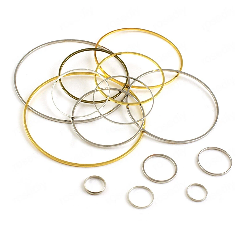 (13077)Diameter 8MM to 70MM Round Brass Closed Rings Connect Rings ...