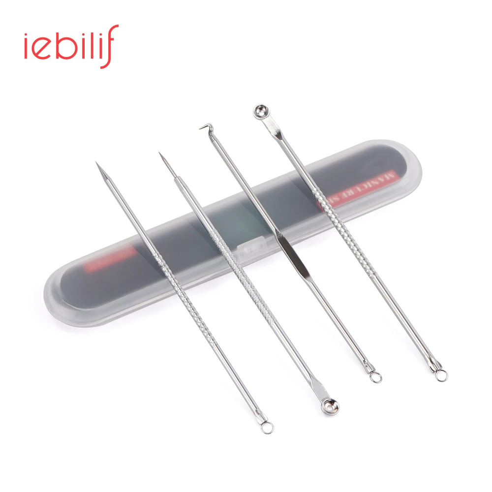 4pcs Stainless Steel Blackhead Comedone Acne Pimple Belmish Extractor ...