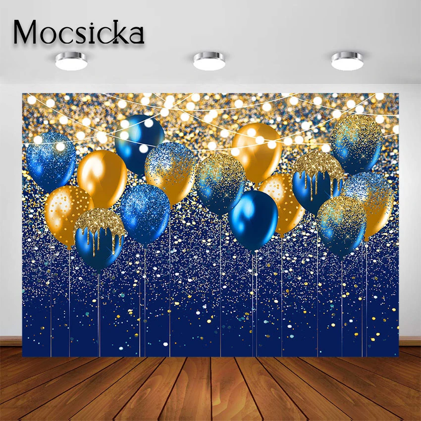 Hình nền đẹp royal blue background gold được thêm hoa văn vàng!