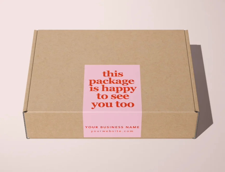 50pcs Branded Packaging Labels Gift Custom Logo Rectangle Box Seal ...