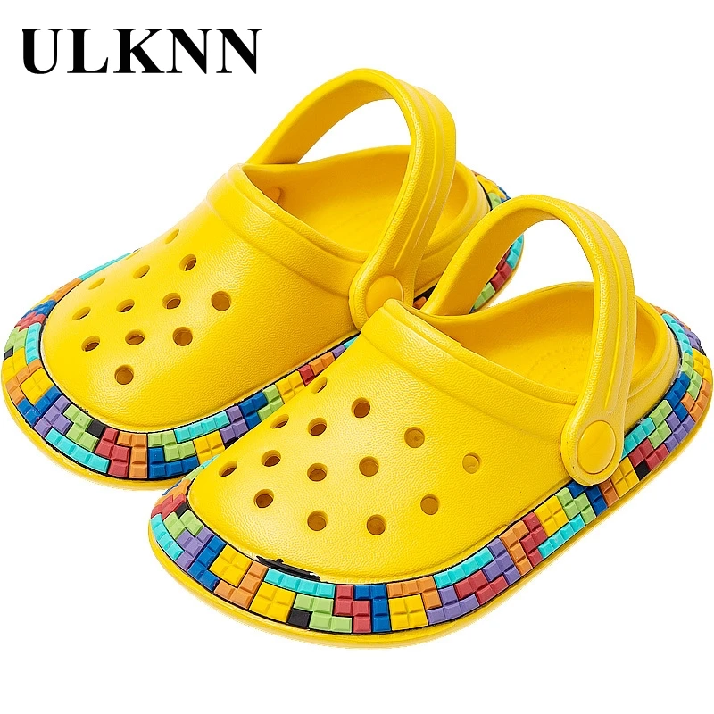 ULKNN Children Cool Beach Slippers Baby Garden Shoes Baotou Beach ...