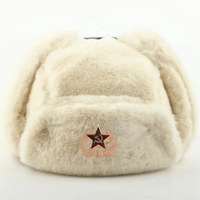 SupSindy Soviet Badge Ushanka Men&Women Bomber Hats CCCP Army Pilot ...