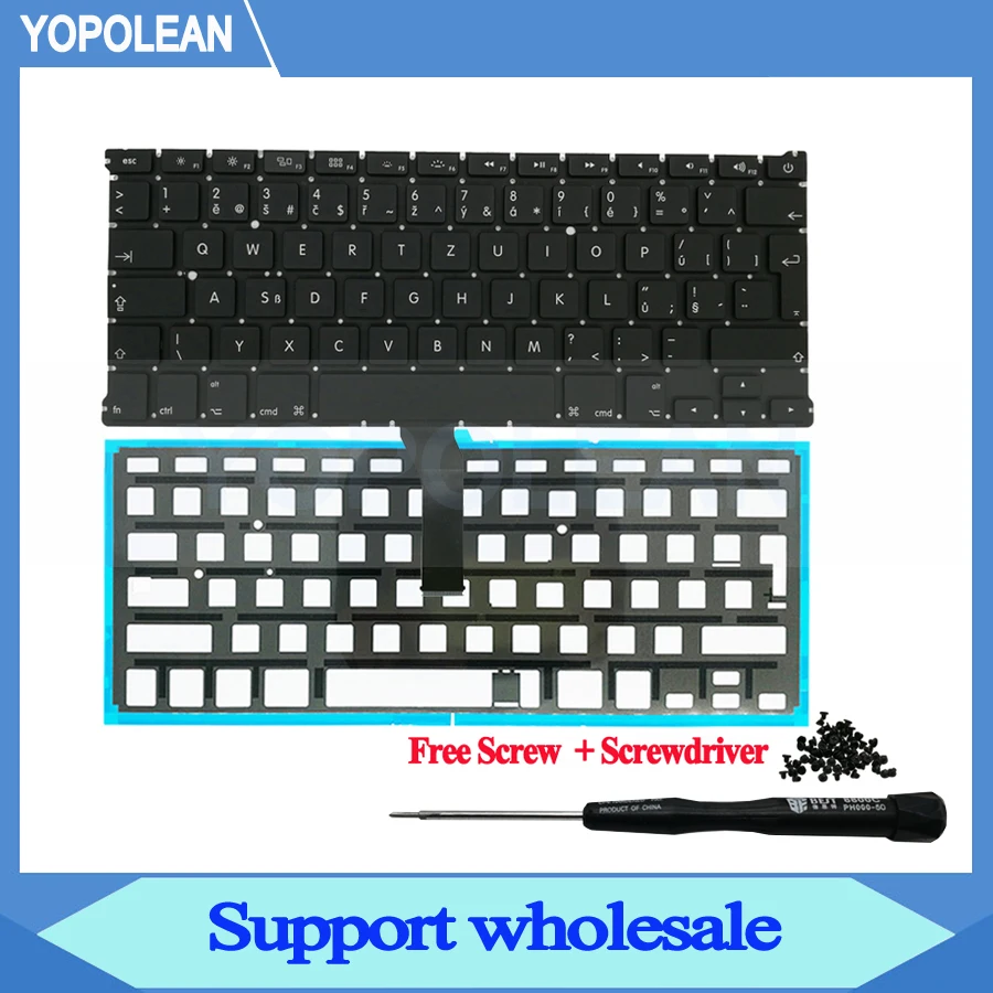 New Cz Czech Keyboard With Backlight For Macbook Air 13" A1369 2011 ...
