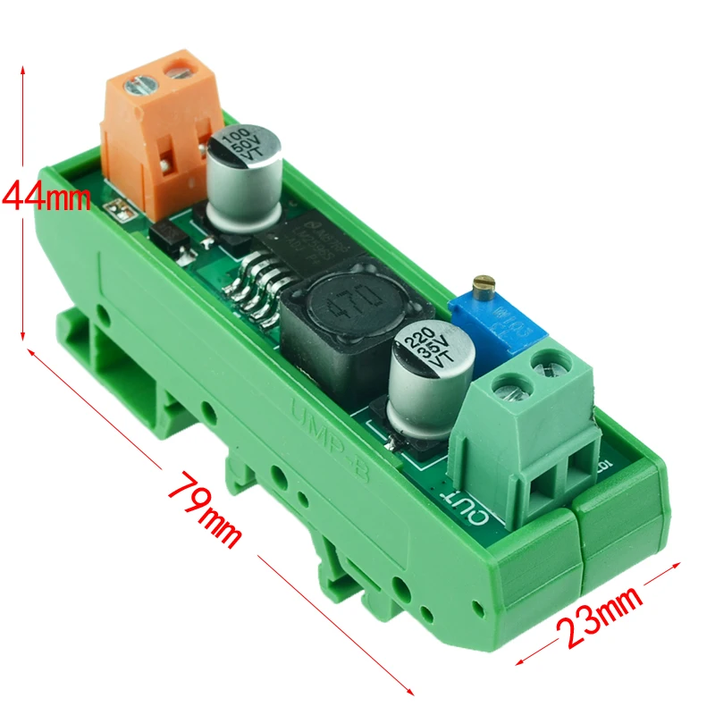 DIN Rail mount LM2596 LM2596S ADJ Power supply module DC-DC Step-down module 5V/12V/24V ...