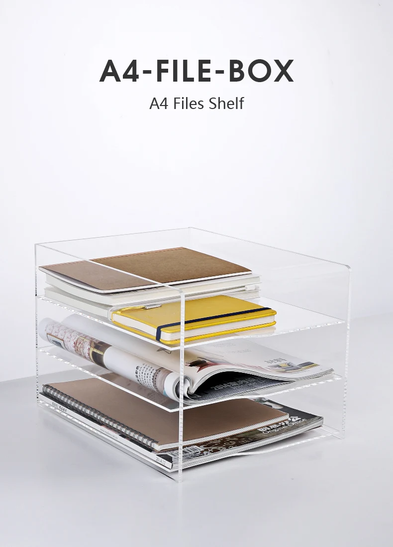 A4-Acrylic-Three-Layers-Combination-Transparent-File-Tray-Desktop ...