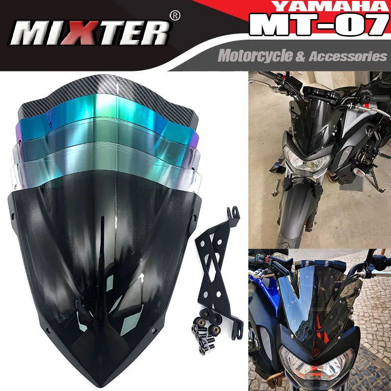 Motorcycle Sports Windscreen Windshield Wind Deflector For Yamaha Mt07 ...