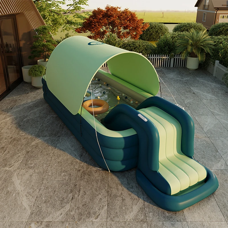 Self-inflating Swimming Pool Durable Water Slide Auto Sun Resistant ...