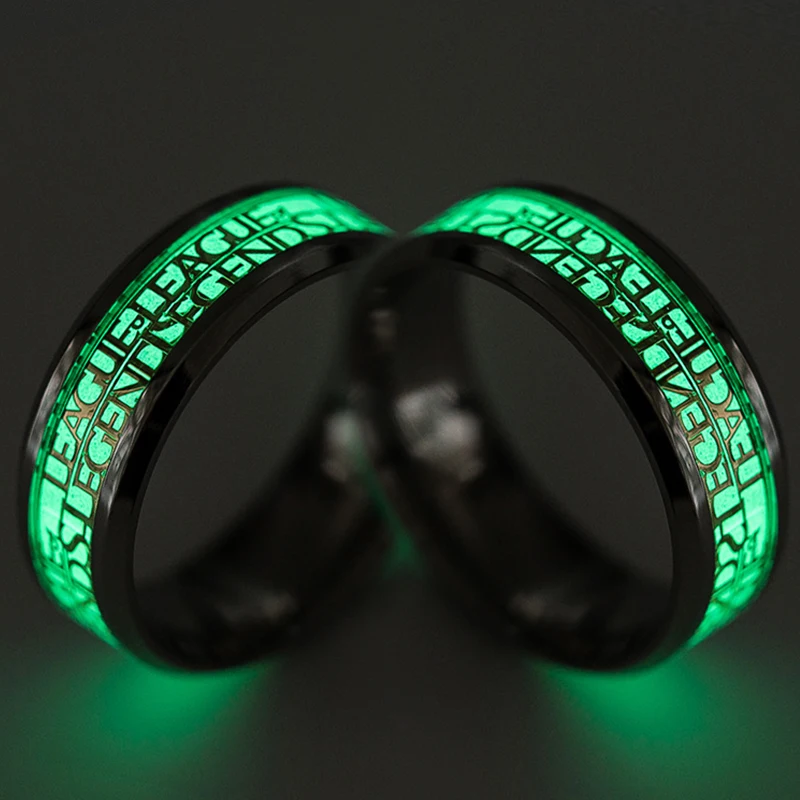 Fashion League Of Legends Game Lol Luminous Ring Ladies Stainless Steel ...