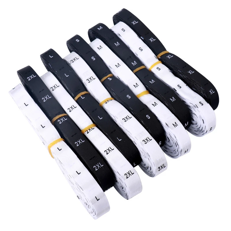 Stock Rolled Damask Size Labels For Clothing Size Fabric Sewing Label ...