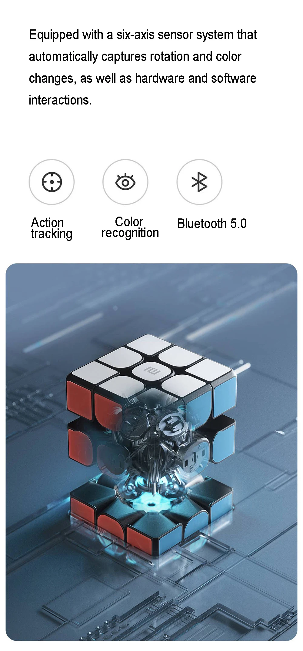 Xiaomi Smart Magic Cube APP Control Educational Puzzles Toy 3D Dynamic ...