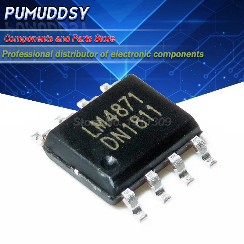 10PCS-LM4871MX-SOP8-LM4871-SOP-4871-3W-Audio-Amplifier-with-Shutdown ...