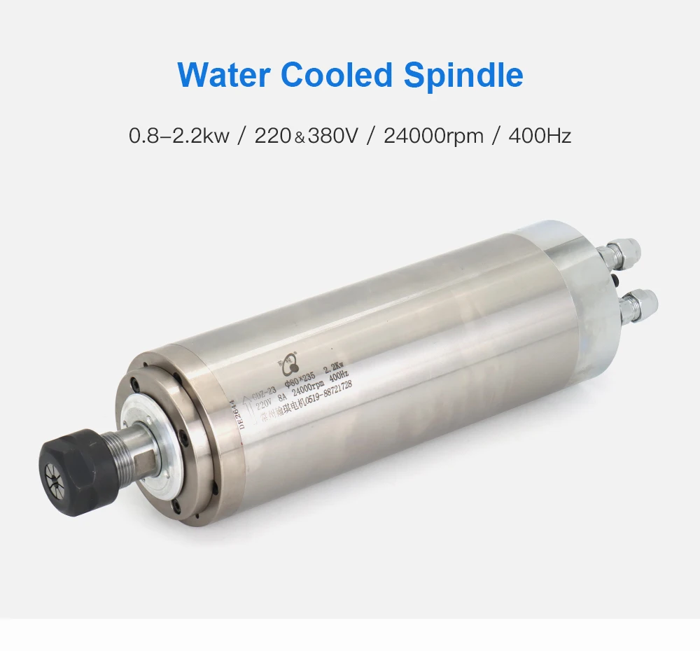 CNC Spindle 2.2KW Spindle Motor P4 Bearing 220 380V GDZ-23 Diameter 8 ...