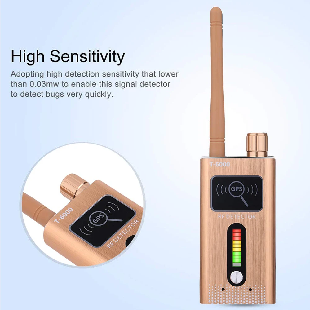 T6060 bug wiretap gps jammer signal blocker bug detector spy camera ...