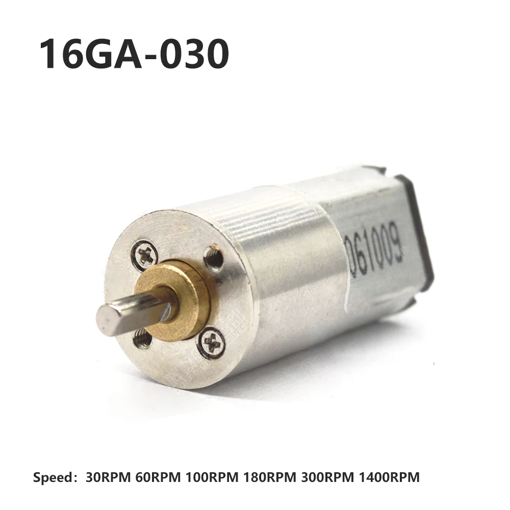 16GA-030-DC-6V-Gear-Reducer-Speed-30RPM-60RPM-100RPM-180RPM-300RPM ...