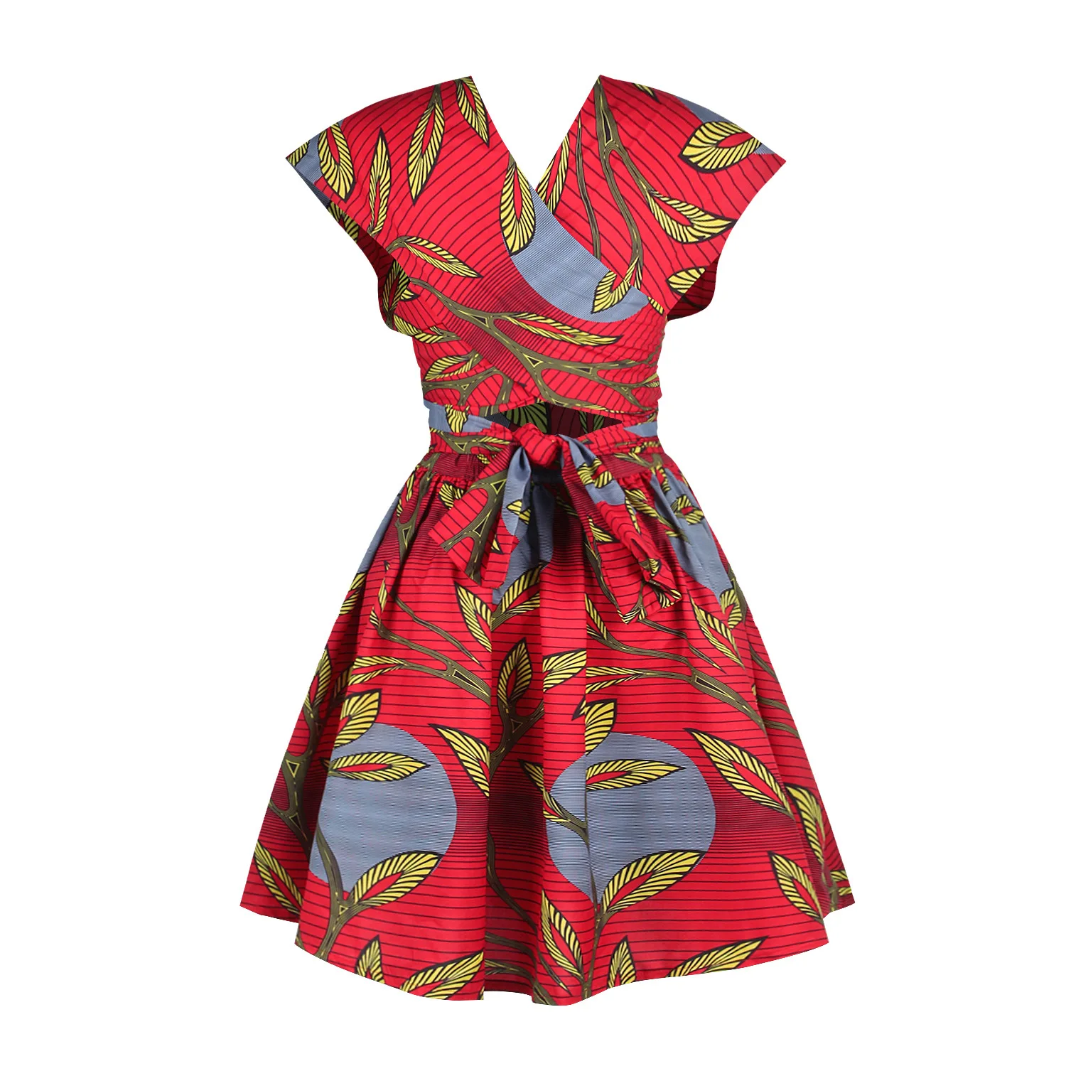 Robe africaine imprimé wax pour femme - Afrogadget