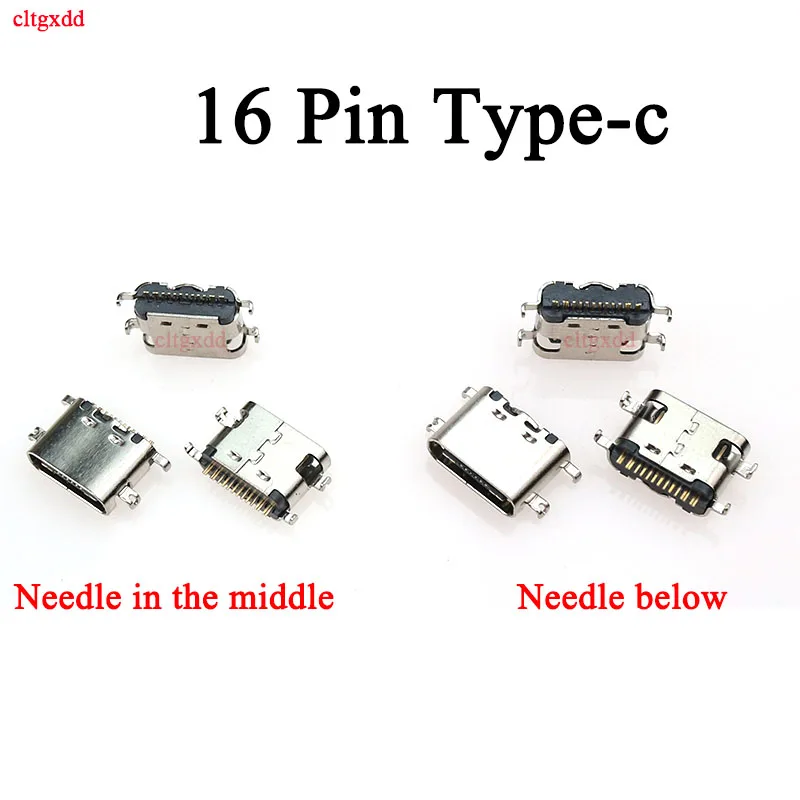 100Pcs-Micro-USB-JACK-3-1-Type-C-16pin-usb-charging-port-female ...