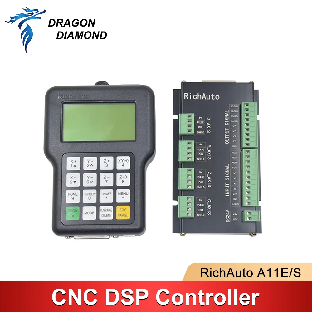 Dragon Diamond Richauto Dsp A11e A11c 3 Axis Motion Usb Controller Remote For Cnc Router Handle ...