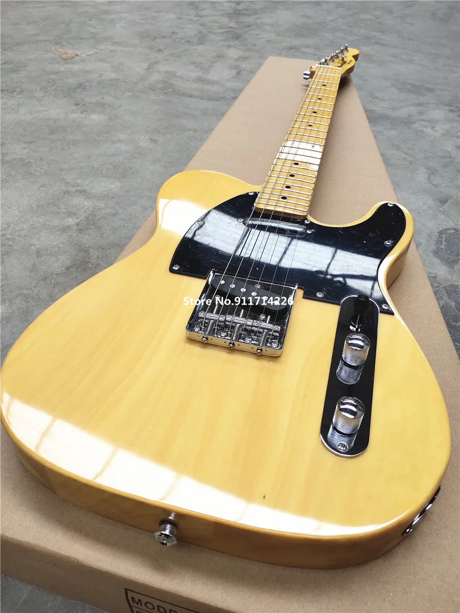 Inheriting the classic light yellow transparent yellow electric guitar ...