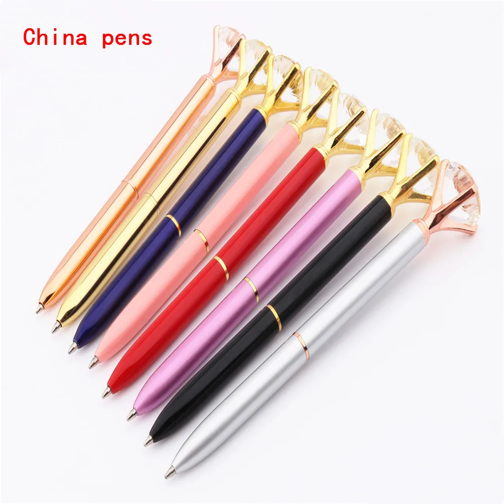 Diamond Metal Ballpoint Pens Stationery | Ballpoint Pen Crystal ...