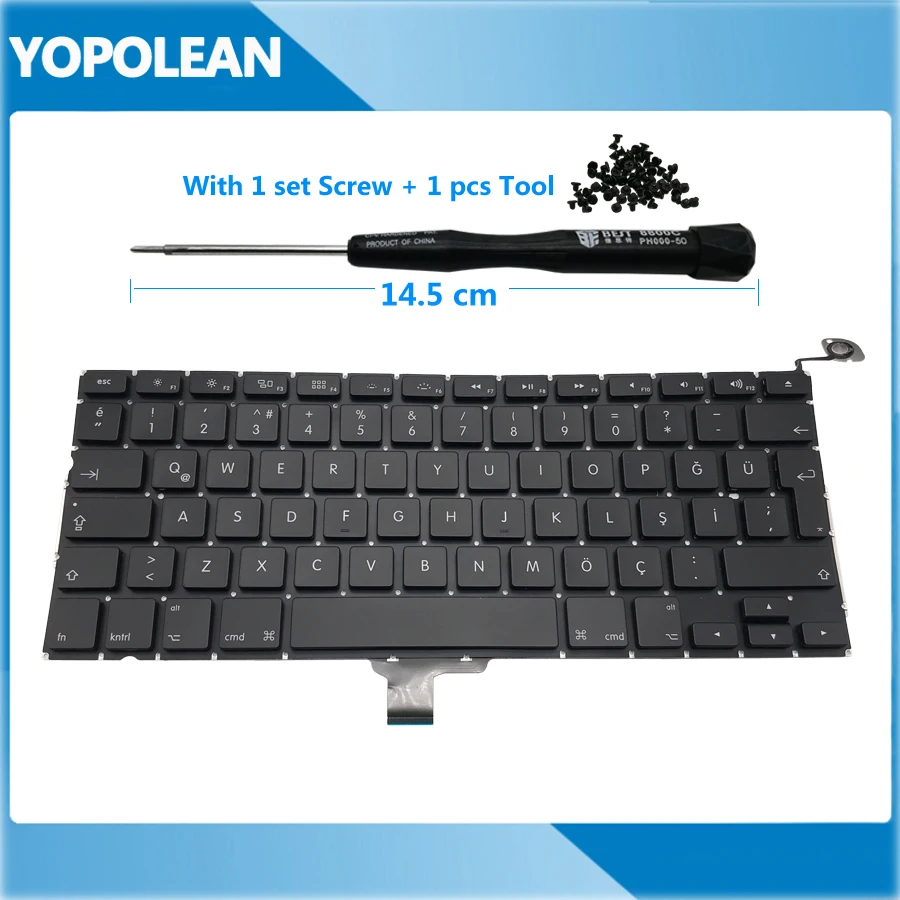 Teclado-turco-para-Macbook-Pro-13-A1278-con-destornillador-2009-2010 ...