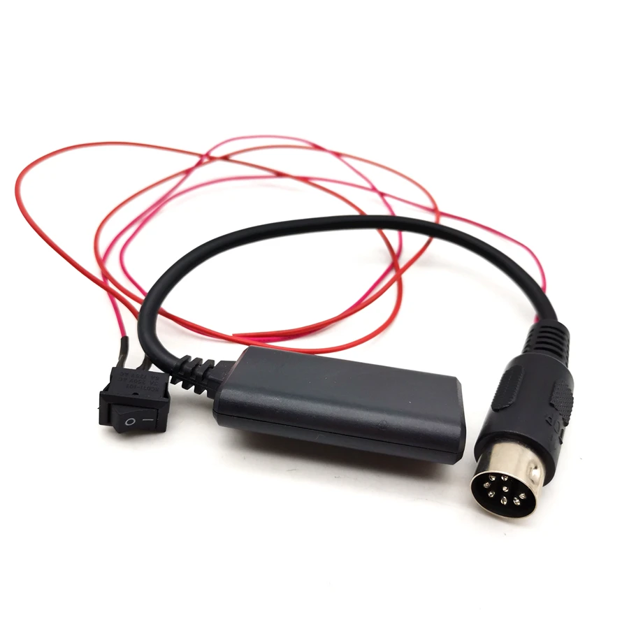 Round 8Pin CD Changer Bluetooth Module Music Aux IN Adapter For Nissan ...