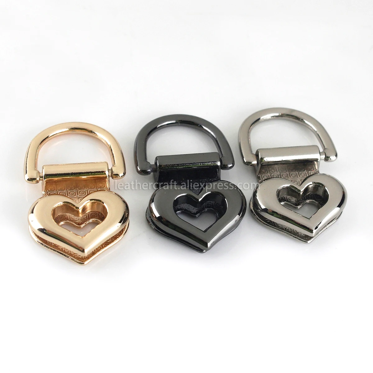 2pcs Metal Bag Side Anchor Gusset Hanger Clamps Heart Shape Bag Side ...