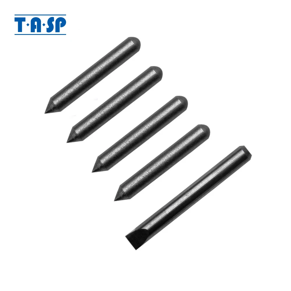 Tasp 5pcs Carbide Engraver Bits Point Flat Engraving Bit 3.2mm Shank ...