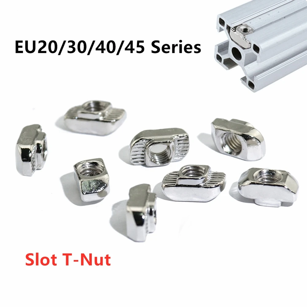 M3 M4 M5 M6 M8 Slot T nut Sliding T Nut Hammer Drop In Fasten Connector For EU 20 30 40 45Series ...